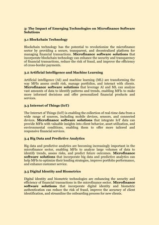 The Future of Microfinance Software Solutions | PDF