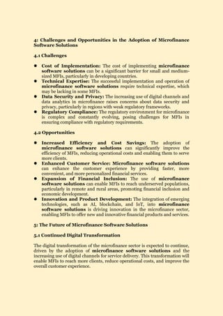 The Future of Microfinance Software Solutions | PDF