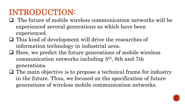 The future of mobile wireless communication networks | PPTX | Computer ...