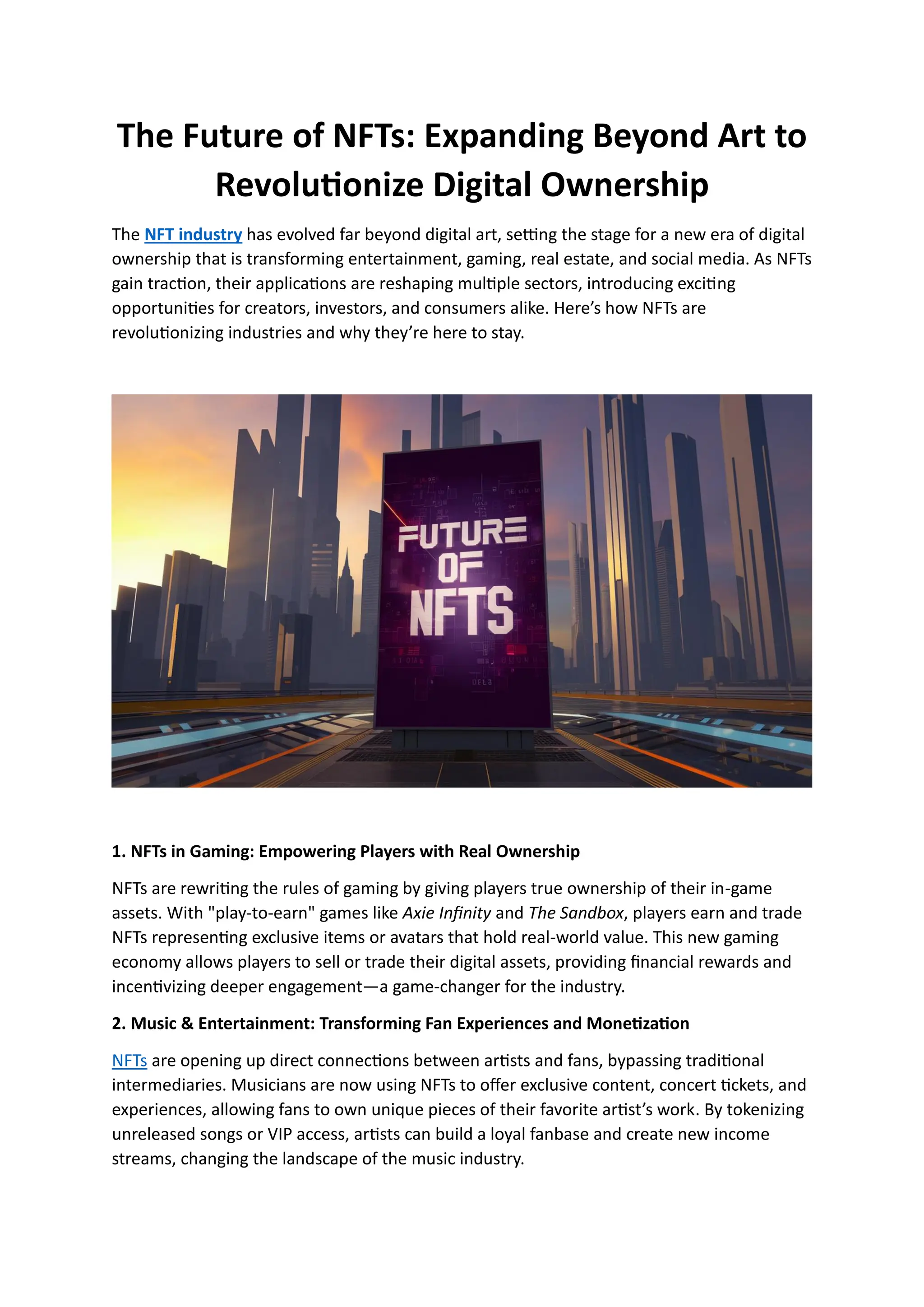 The Future of NFTs_Expanding Beyond Art to Revolutionize Digital ...