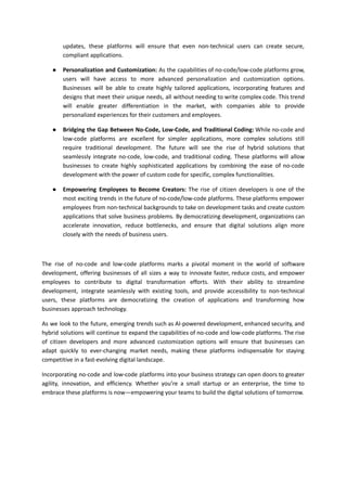 The Future of No-Code and Low-Code Platforms | PDF