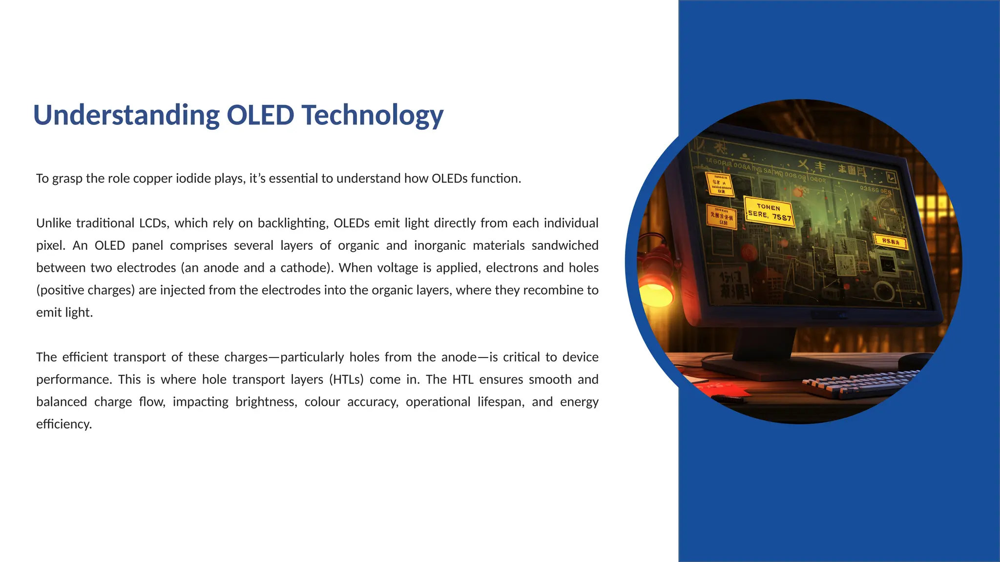 Copper Iodide Enhances OLED Energy Transfer Layers | PPTX