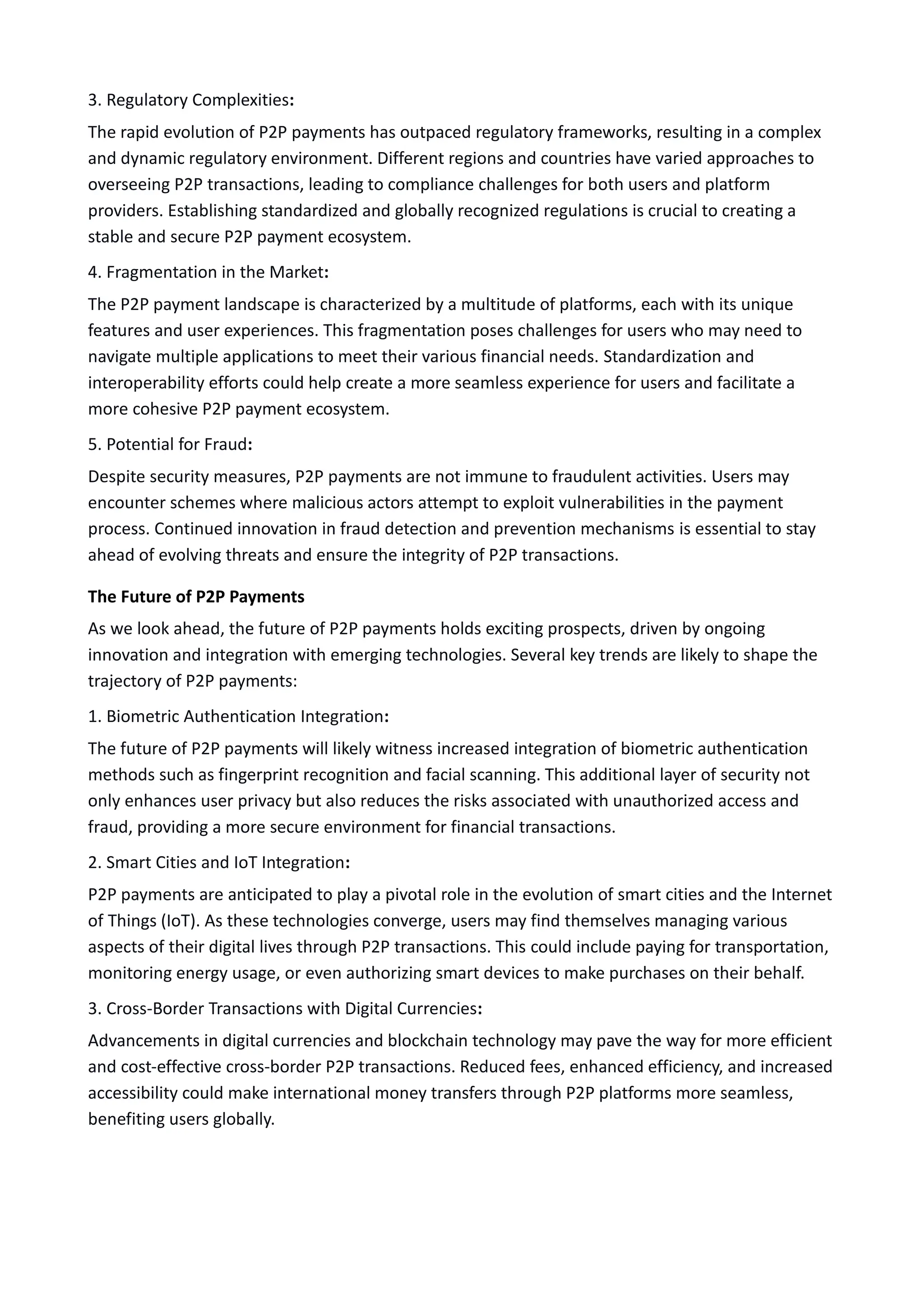 The Future of P2P Payments and Its Key Challenges | PDF