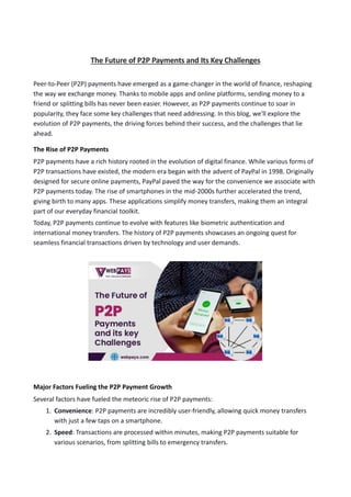 The Future of P2P Payments and Its Key Challenges | PDF