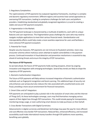 The Future of P2P Payments and Its Key Challenges | PDF