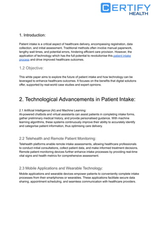 The Future of Patient Intake_ Leveraging Technology for Improved ...