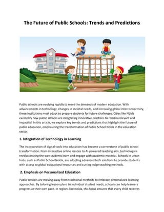 The Future of Public Schools: Trends and Predictions | PDF