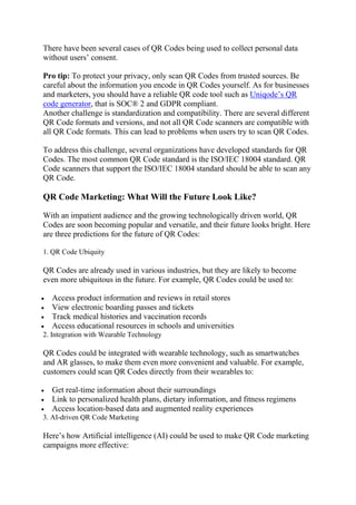 The Future of QR Code Marketing.pdf | Augmented Reality | Technology ...