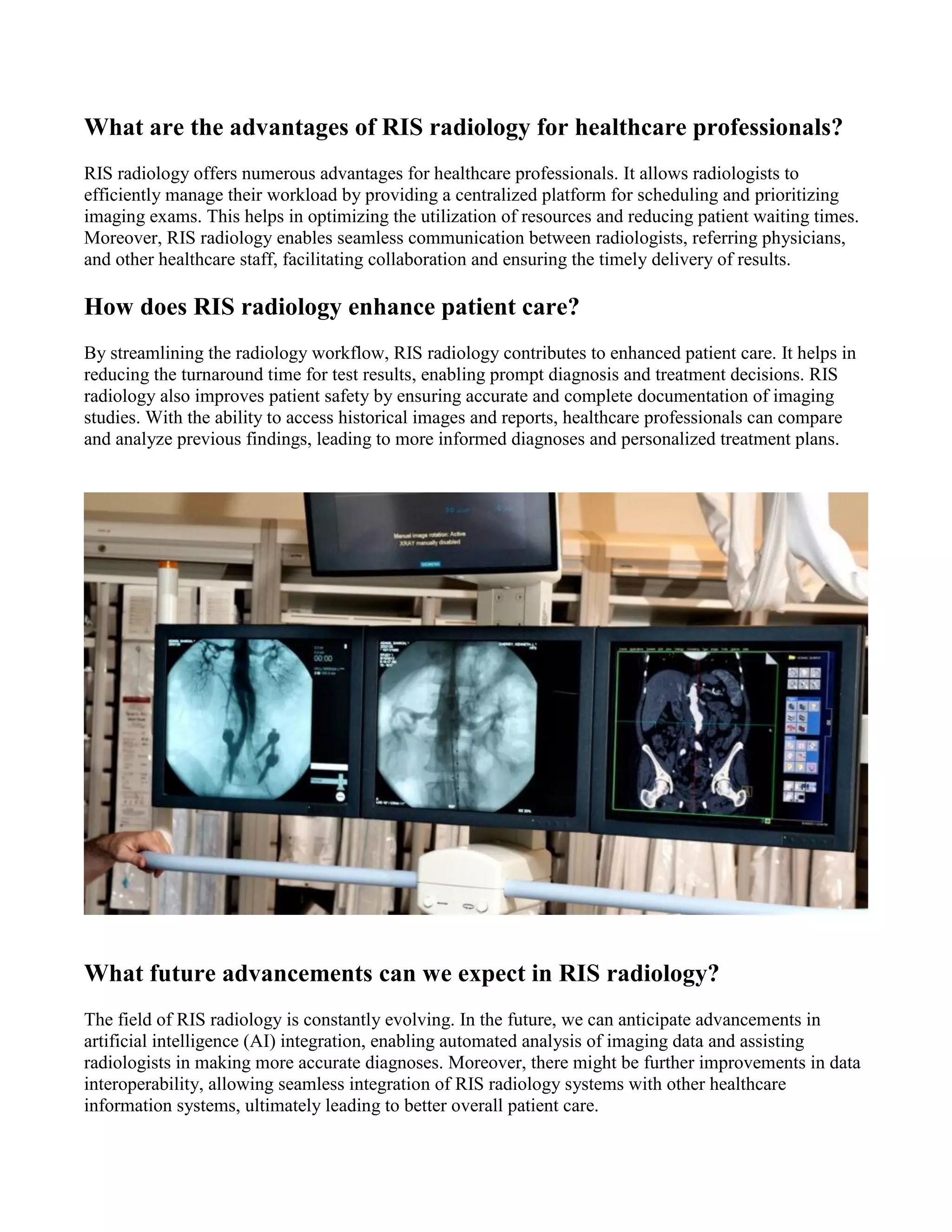 The Future of Radiology is Here How RIS Technology is Revolutionizing ...