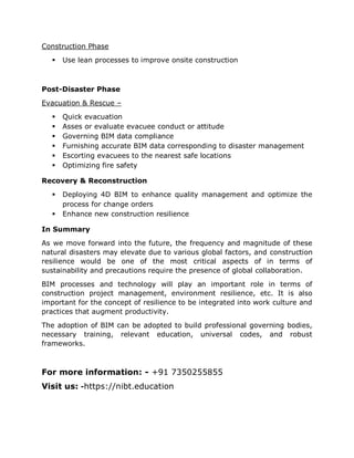 The future of resilient construction – building information modeling | PDF