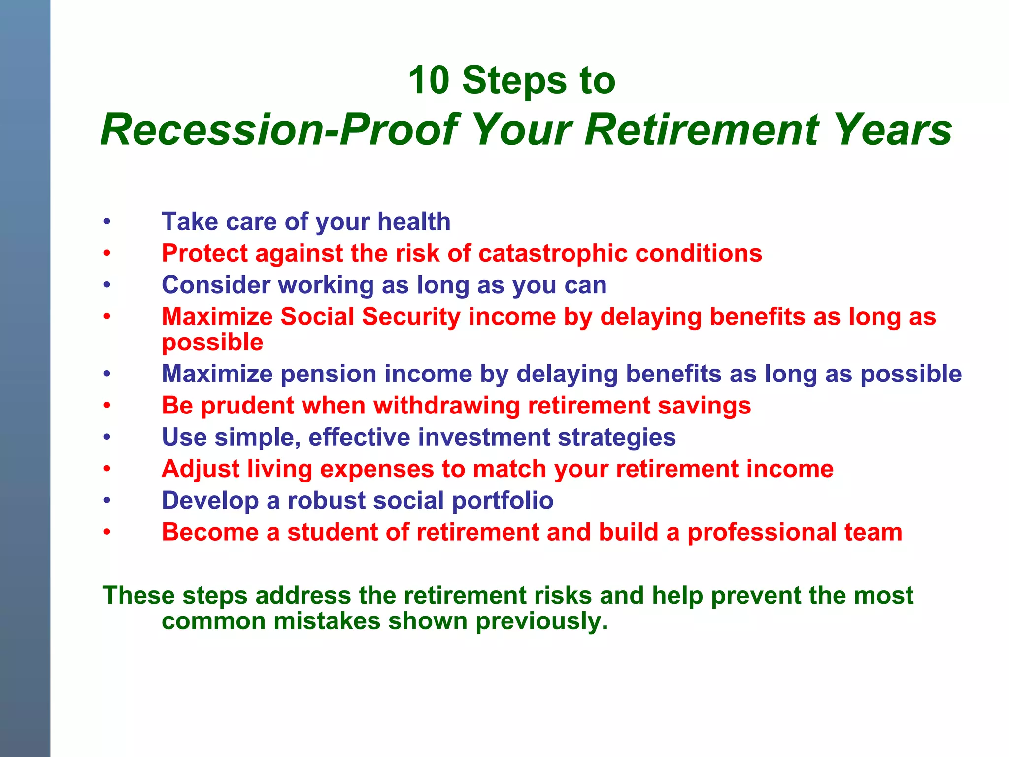 The Future Of Retirement | PPT