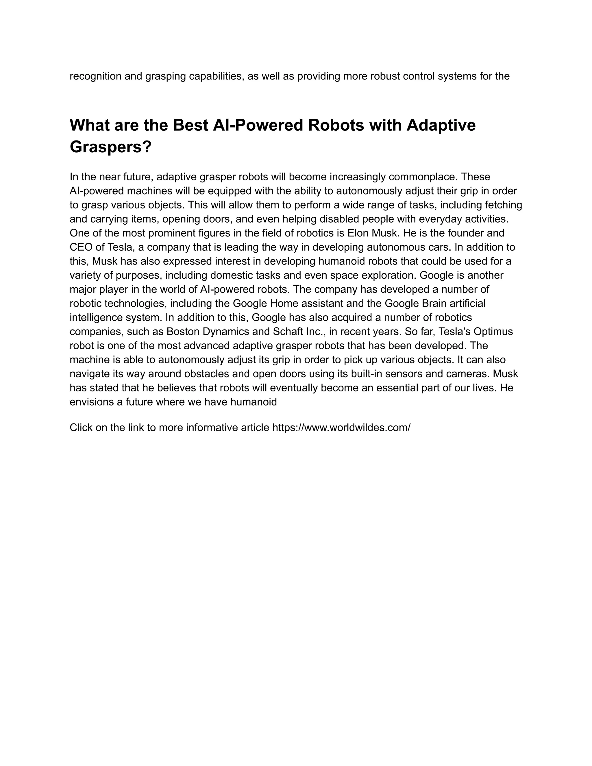 The Future Of Robotics Pdf