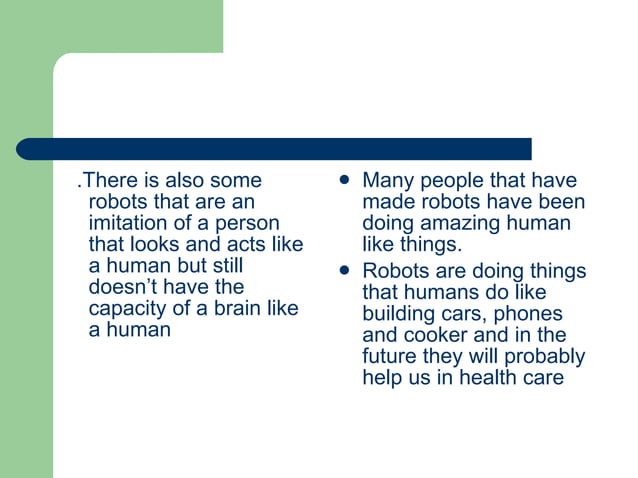 The Future Of Robots | PPT | Robotics | Technology & Computing