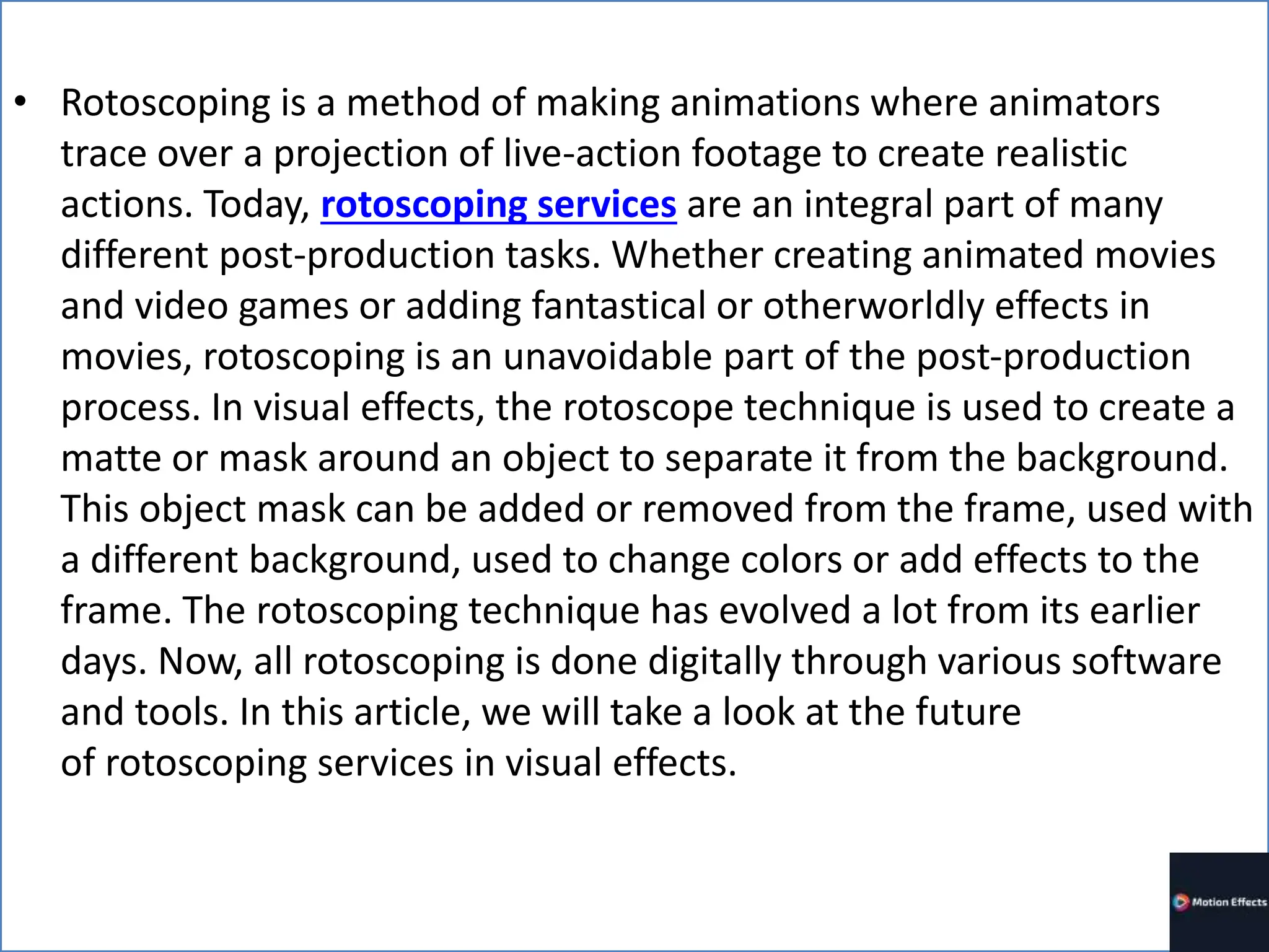The Future of Rotoscoping in VFX Services.pptx