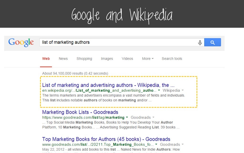 Google and Wikipedia