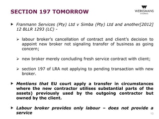The Future of Section 197 in South Africa: Bradley Workman-Davies | PPTX