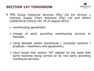 The Future of Section 197 in South Africa: Bradley Workman-Davies | PPTX