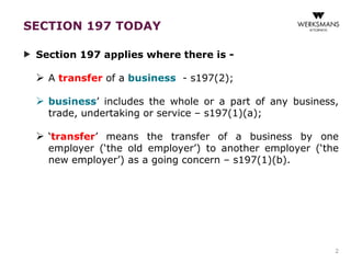 The Future of Section 197 in South Africa: Bradley Workman-Davies | PPTX