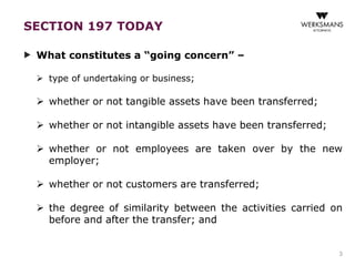 The Future of Section 197 in South Africa: Bradley Workman-Davies | PPTX
