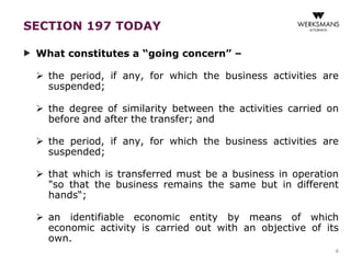 The Future of Section 197 in South Africa: Bradley Workman-Davies | PPTX
