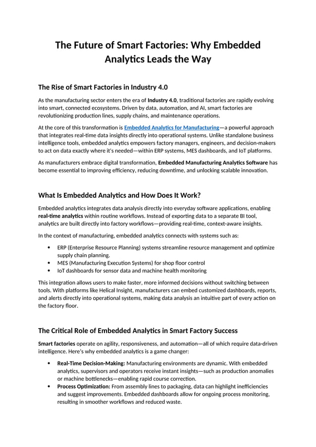 The Future of Smart Factories Why Embedded Analytics Leads the Way | DOCX