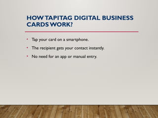 Tapitag – The Future of Smart Networking with Digital & Review NFC ...