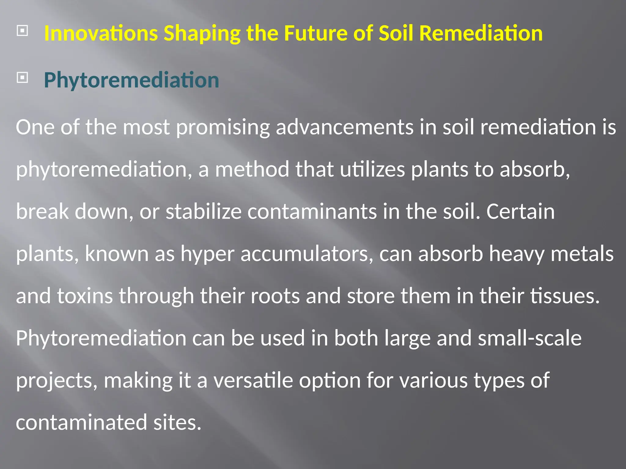 The Future of Soil Remediation: Innovations in Land Restoration | PPTX