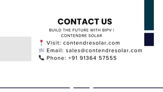 The Future of Solar — BIPV Contendre Solar | PPT