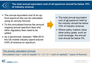 The future of spectrum pricing, May 2017 | PPT