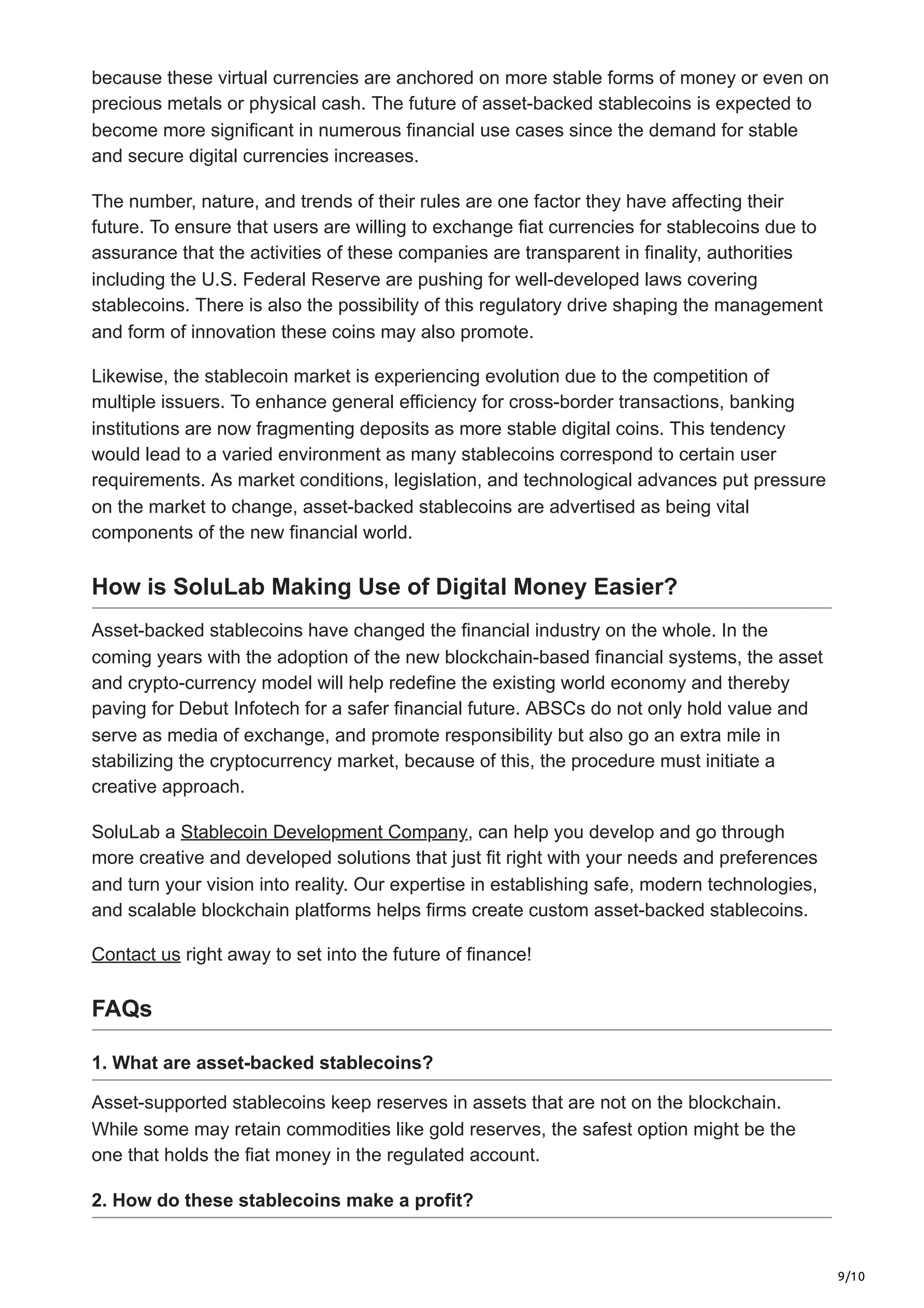 The Future of Stable Assets.pdf overview | PDF