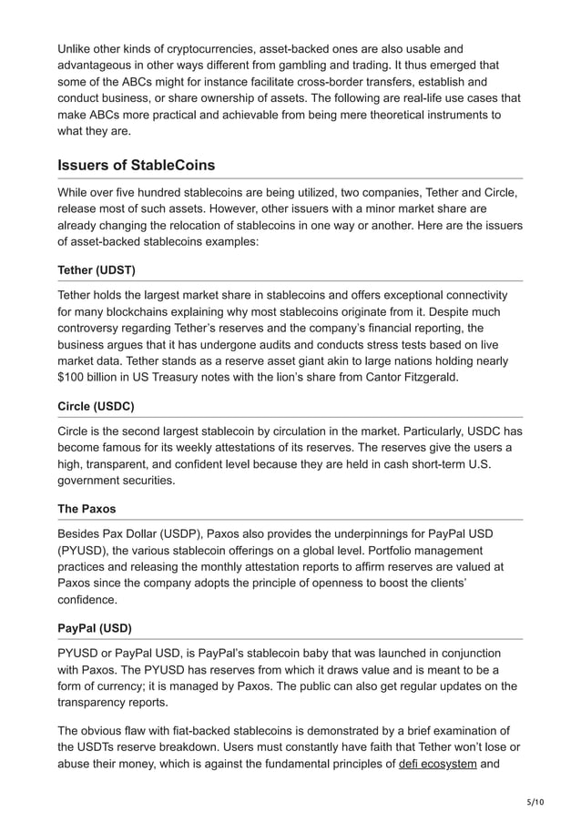 The Future of Stable Assets.pdf overview | PDF