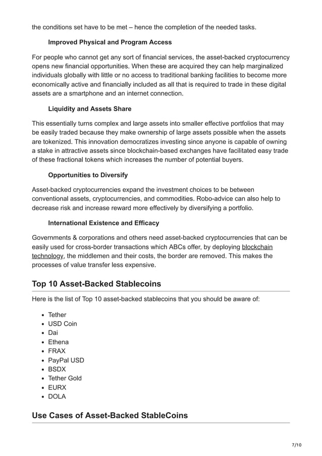 The Future of Stable Assets.pdf overview | PDF