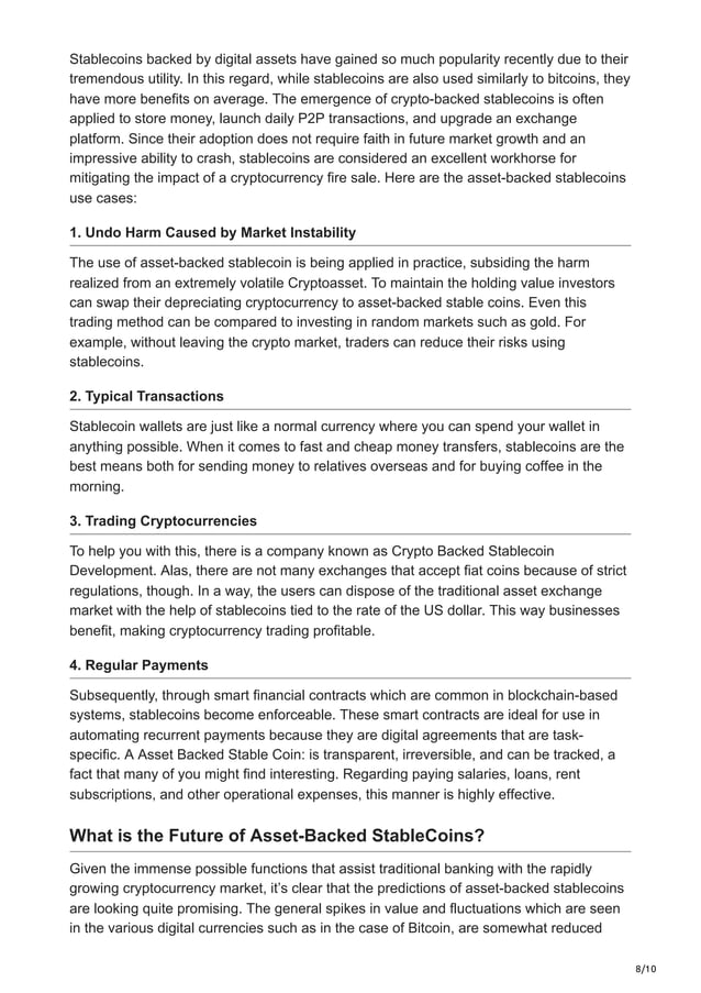 The Future of Stable Assets.pdf overview | PDF