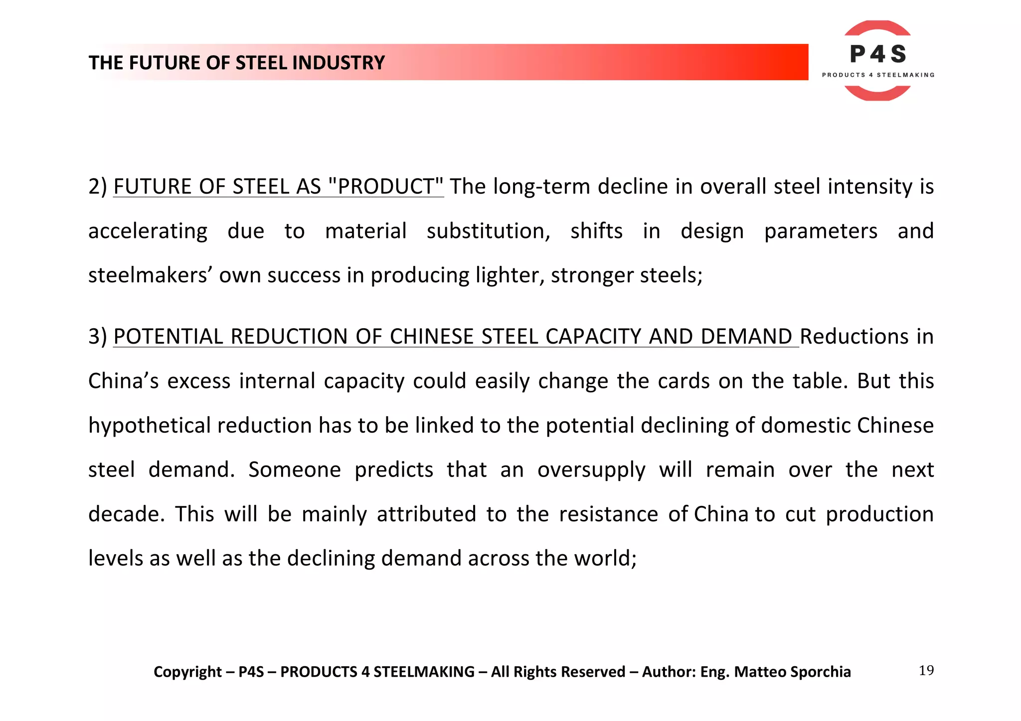 THE FUTURE OF STEEL INDUSTRY (products4steelmaking, steel, steelmaking ...