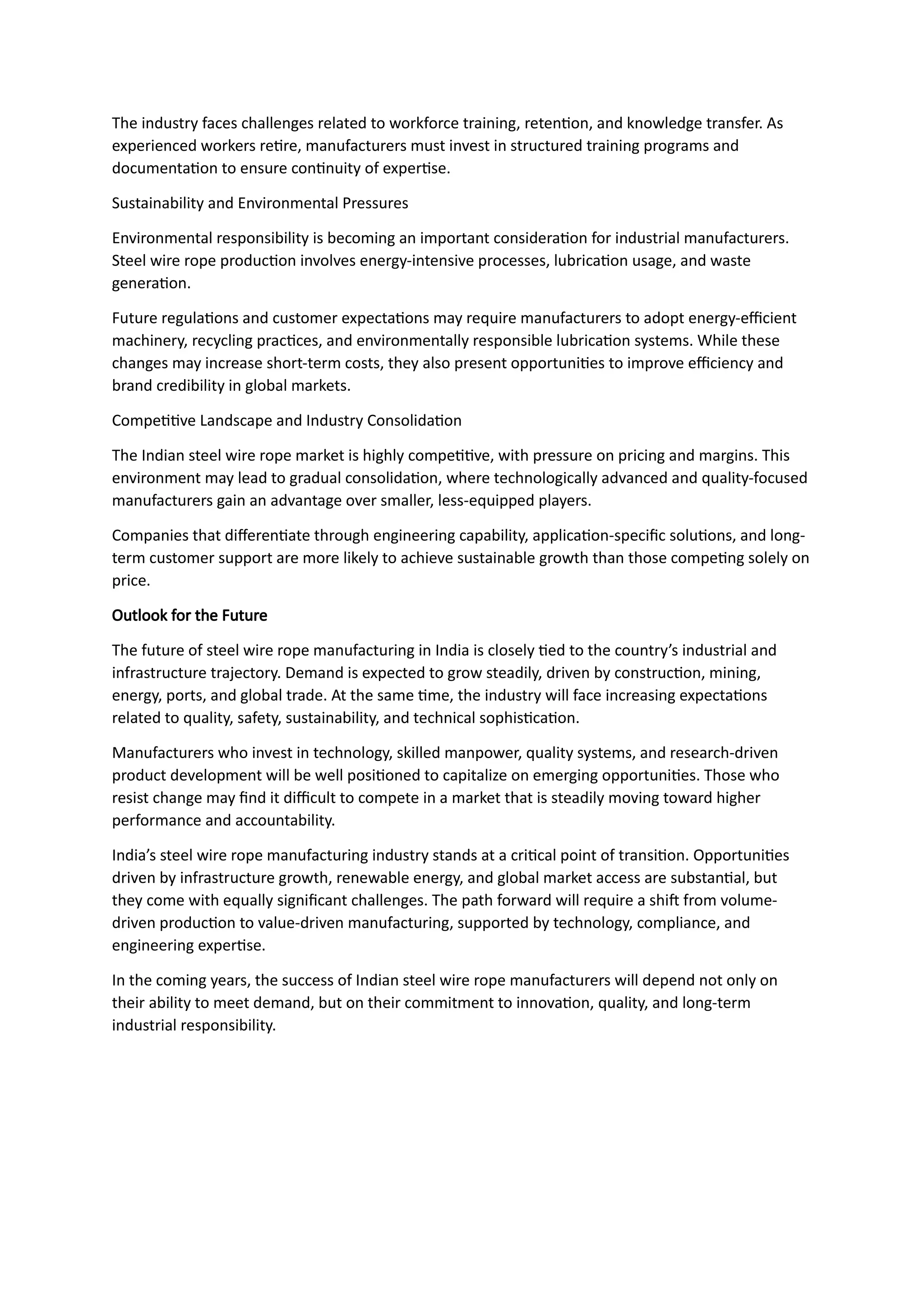 The Future of Steel Wire Rope Manufacturing in India: Opportunities and ...