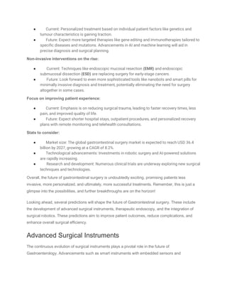 The Future Of Surgical Gastroenterology_ Trends And Predictions | PDF