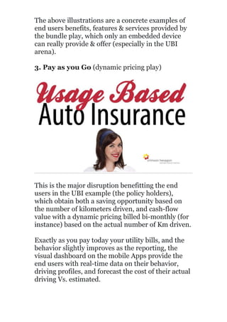 The future of the connected car and the user based insurance (ubi). | PDF