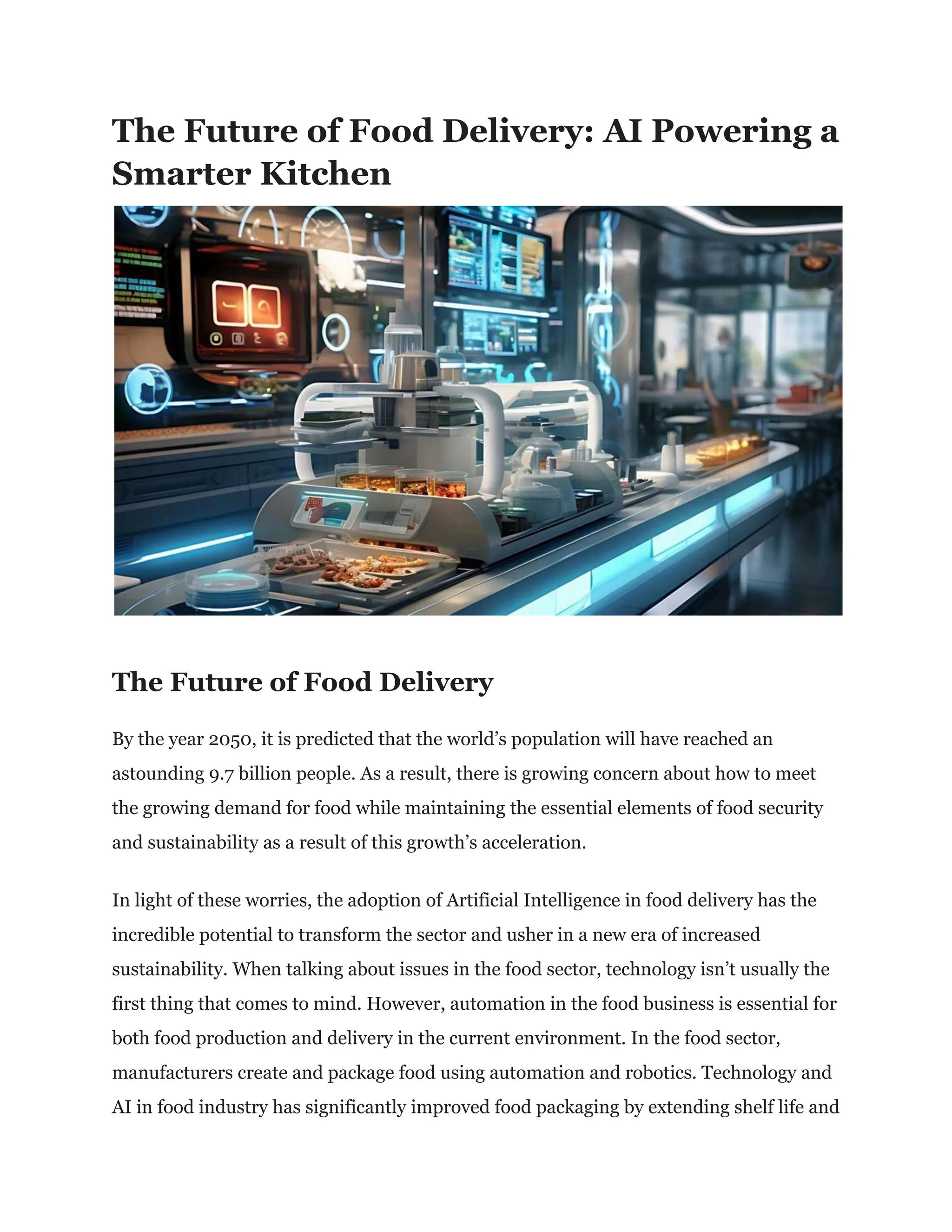 The Future ofThe Future of Food Delivery_ AI Powering a Smarter Kitchen.pdf