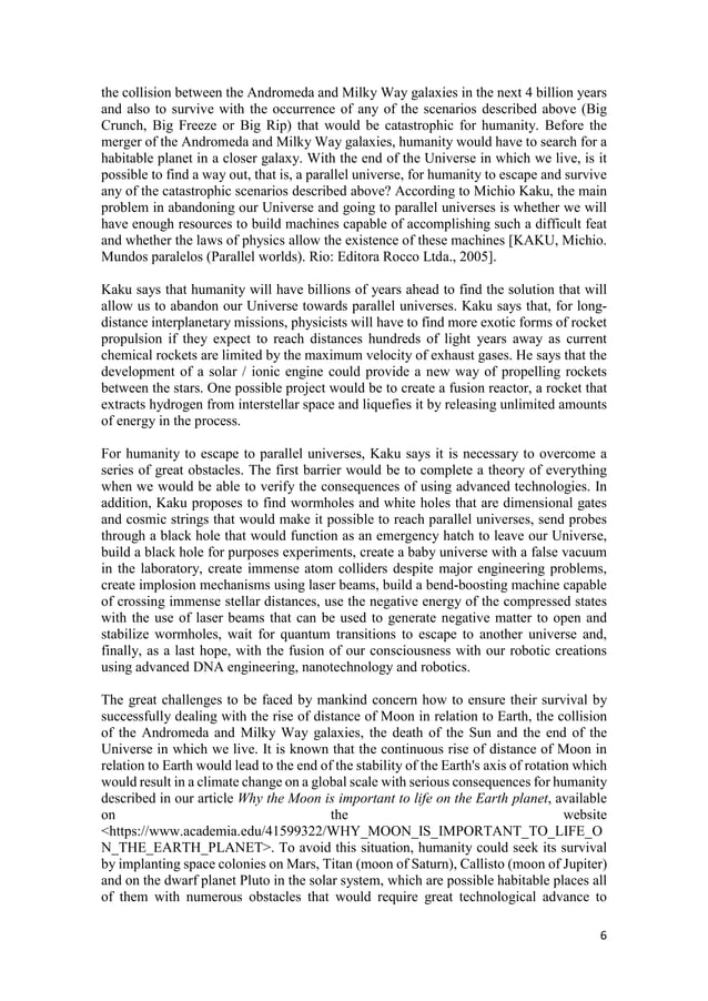 The future of the universe and humanity | PDF