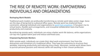 The Rise of Remote Work: Strategies and Insights | ACE Technologies | PPTX
