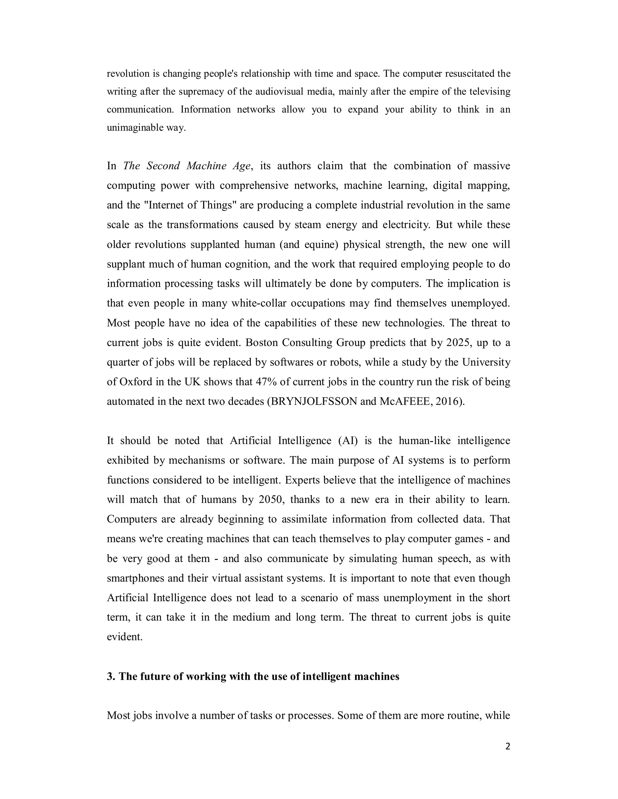 The future of work and education in the world | PDF
