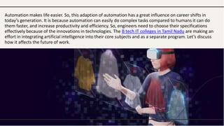 THE FUTURE OF WORK AUTOMATION AND THE CHANGING JOB LANDSCAPE.pptx ...