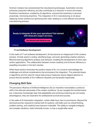 The Future of Work How AI is Reshaping Careers and Industries.pdf | Technology Industry | Industries