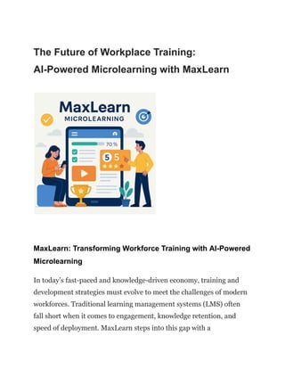 The Future of Workplace Training_ AI-Powered Microlearning with ...
