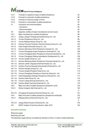 The future of yellow phosphorus in china | PDF