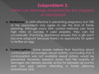Causes of teenage pregnancy | PPTX