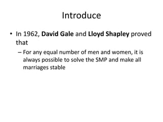 The gale shapley algorithm | PPTX