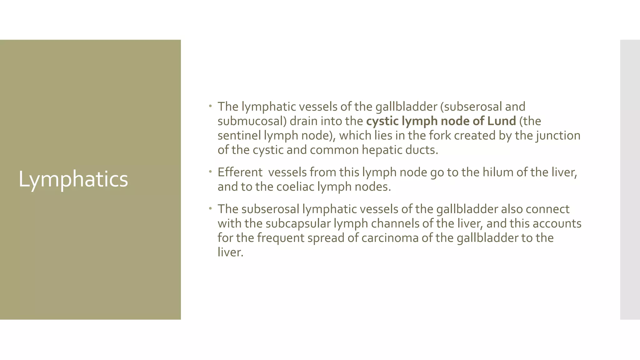 The gallbladder and bile ducts | PPTX