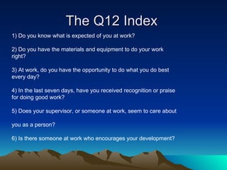 The Gallup Q12 | PPT