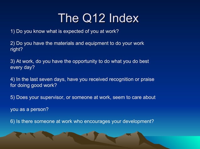 The Gallup Q12 | PPT